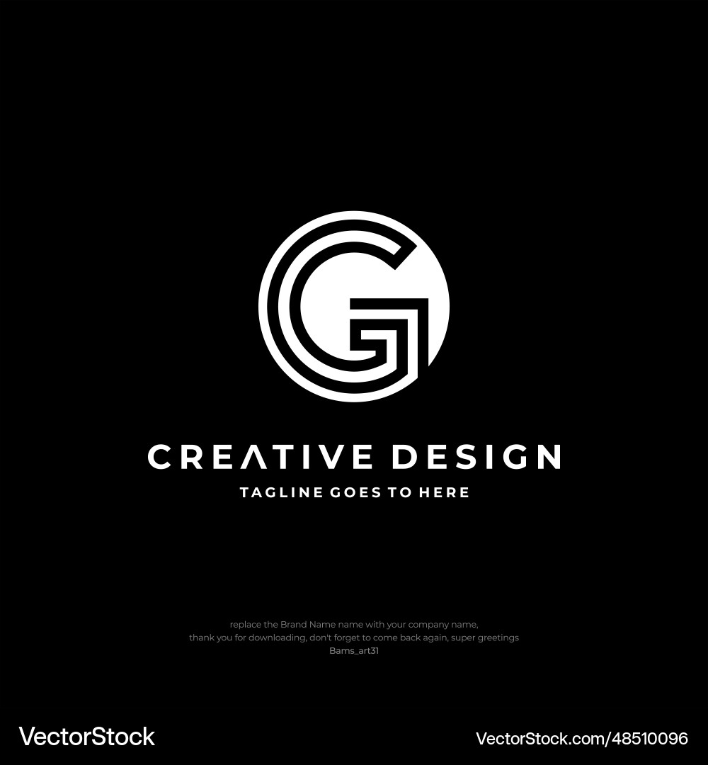 G letter logo g letter logo design Royalty Free Vector Image