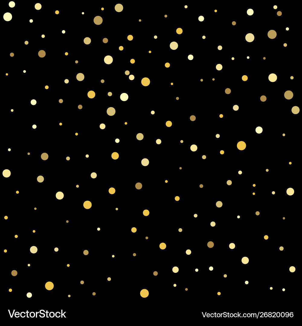 Gold flying dots confetti magic cosmic christmas Vector Image