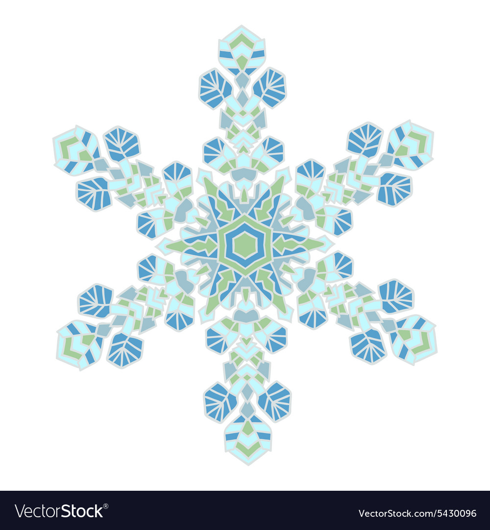 Hand-drawn doodles natural color snowflake Vector Image