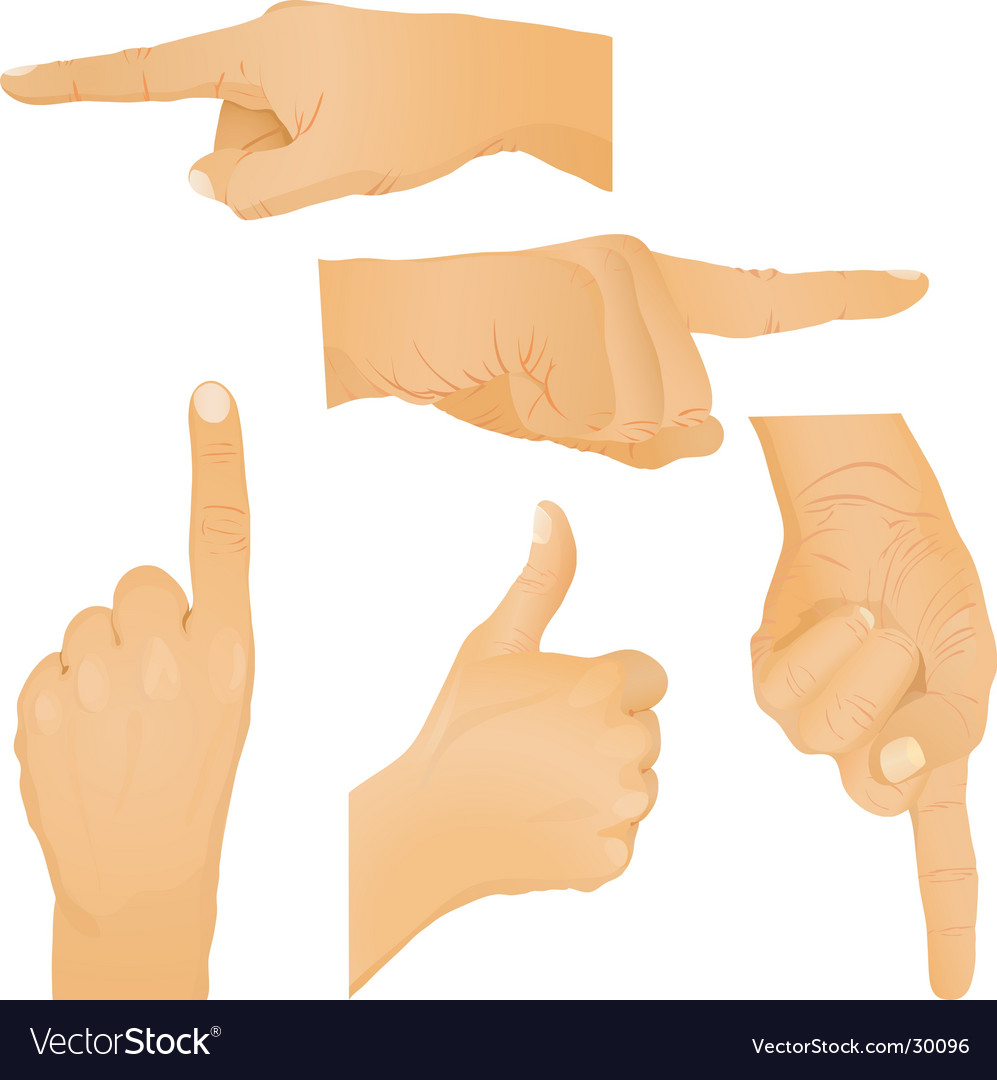 Hand gestures Royalty Free Vector Image - VectorStock