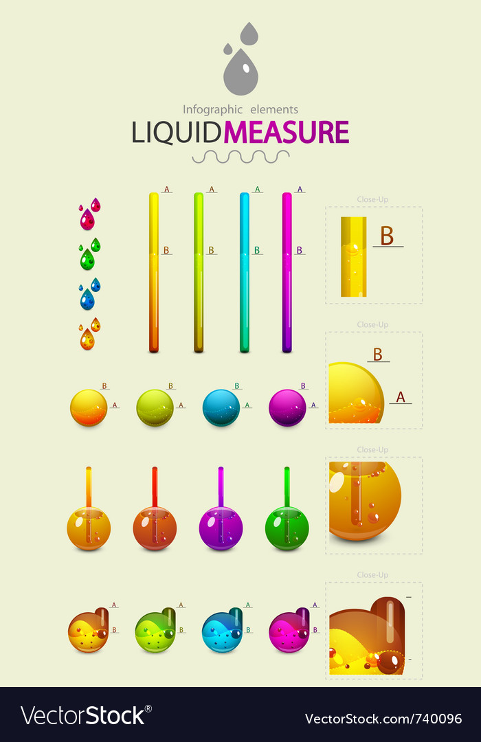 Infographic liquid elements Royalty Free Vector Image