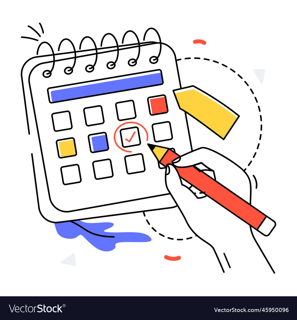 Mark date Royalty Free Vector Image - VectorStock
