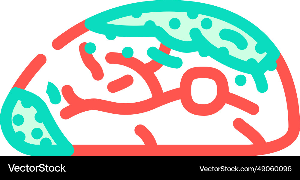 Meat rotten food color icon Royalty Free Vector Image