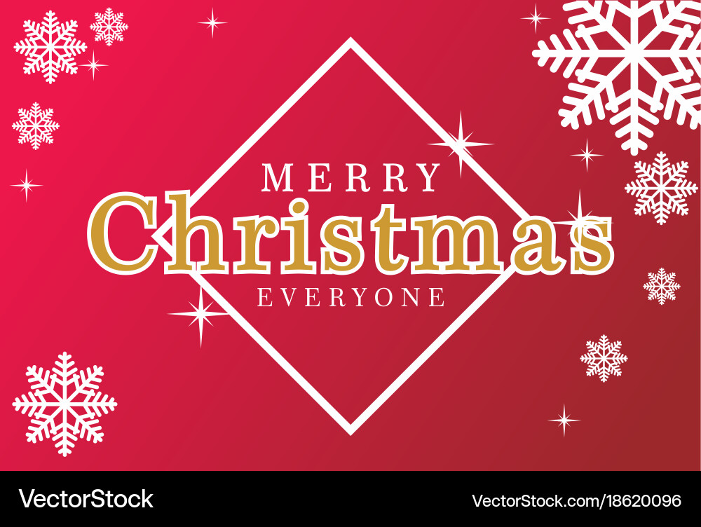 Merrry christmas everyone Royalty Free Vector Image