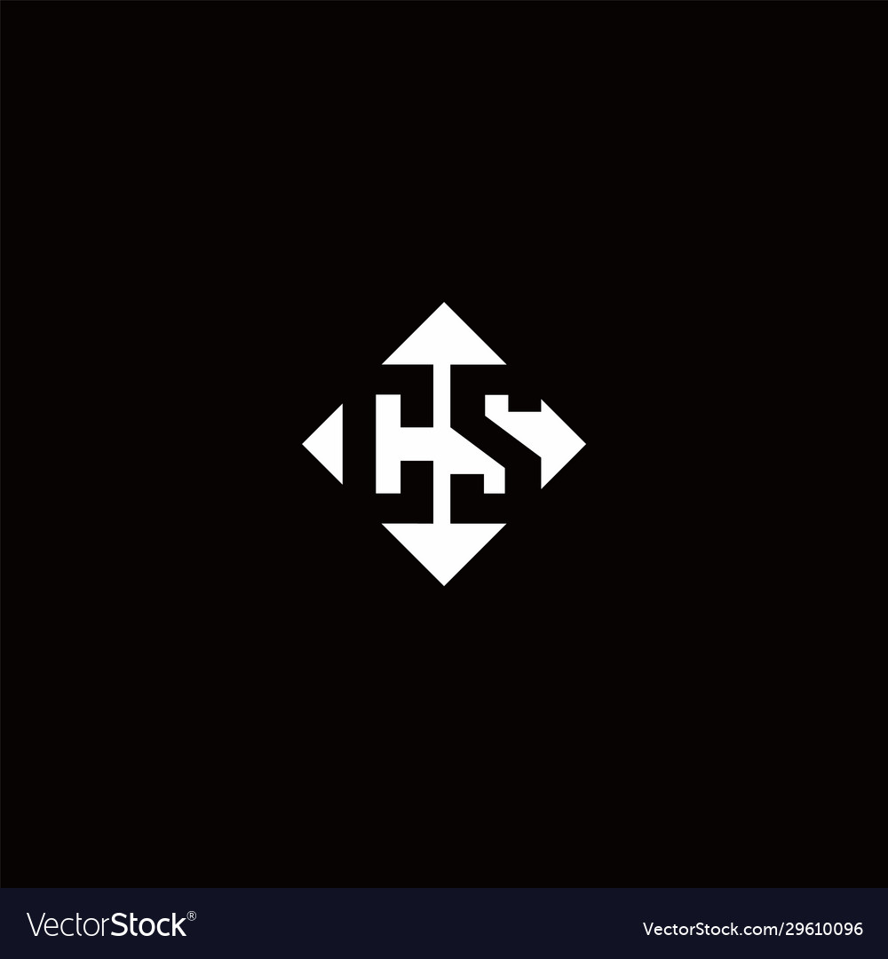 Monogram logo design with diamond square shape Vector Image