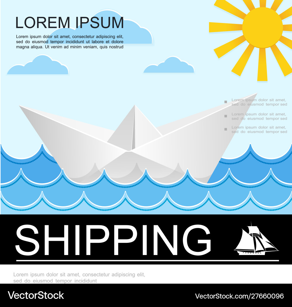 Sea travel colorful template Royalty Free Vector Image