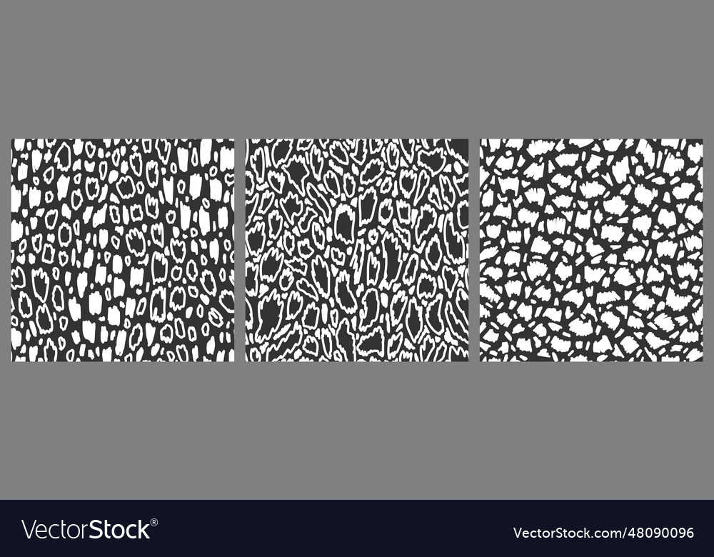 Seamless pattern set repeatable textures with Vector Image
