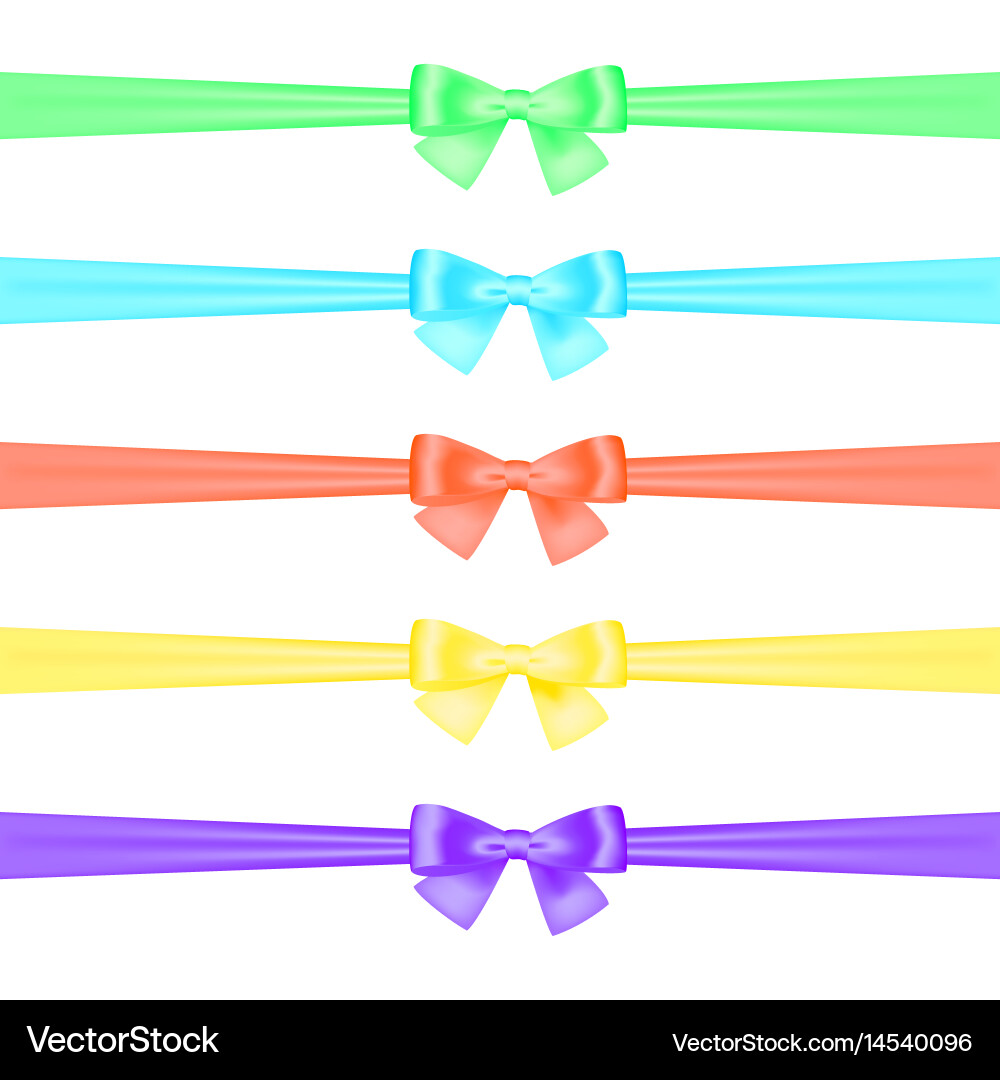Set of satin ribbons Royalty Free Vector Image