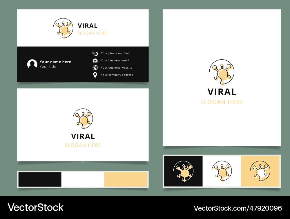 Viral logo design with editable slogan branding Vector Image