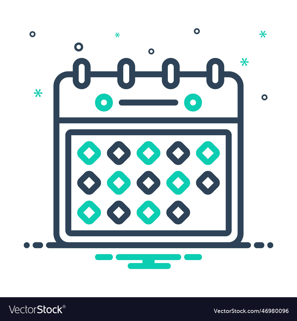 Weeks Royalty Free Vector Image - VectorStock