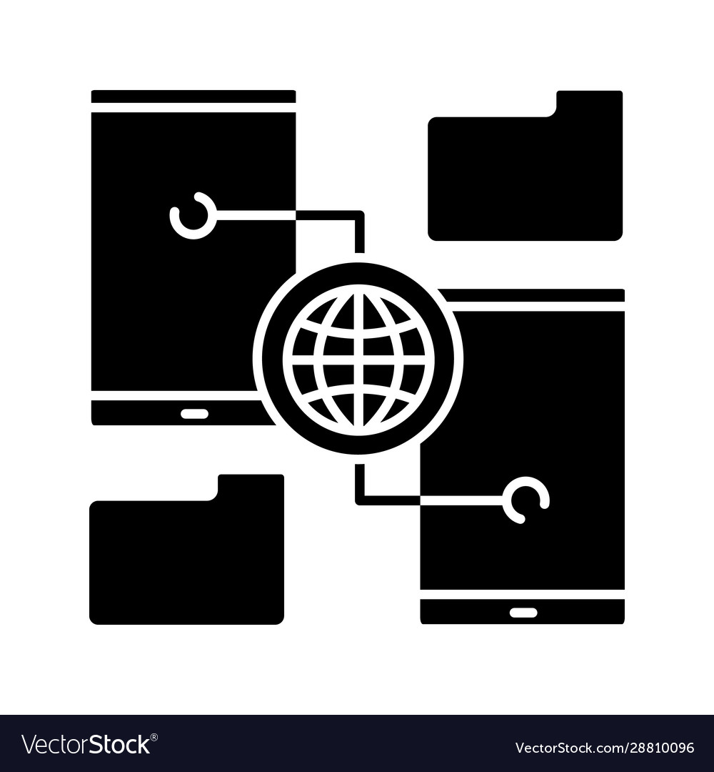 Wireless data transfer glyph icon Royalty Free Vector Image Wireless data transfer glyph icon Royalty Free Vector Image