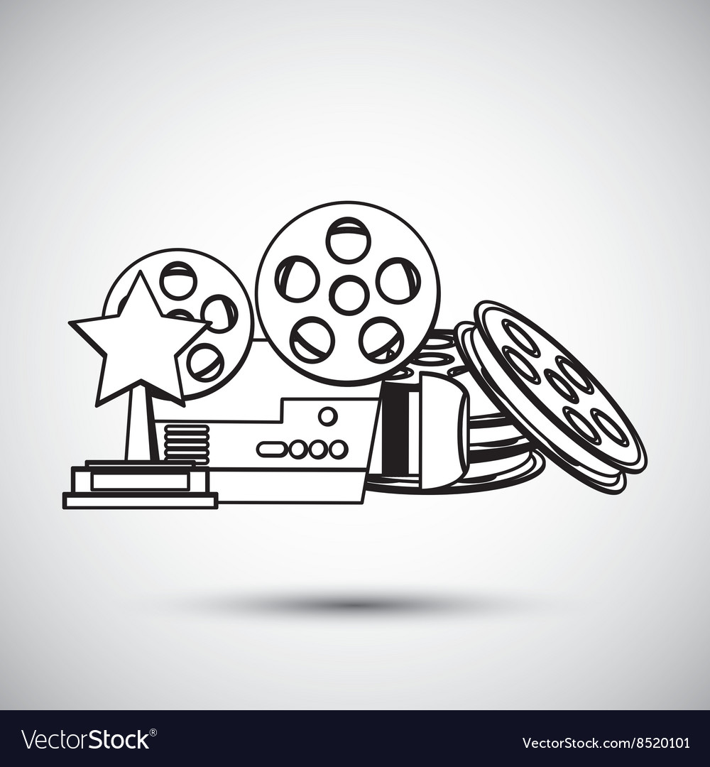 Cinema graphic design Royalty Free Vector Image