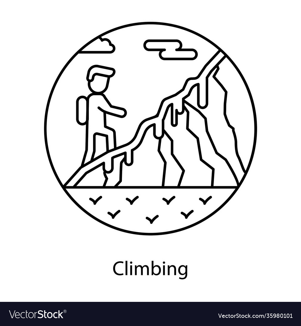 Climbing Royalty Free Vector Image - VectorStock