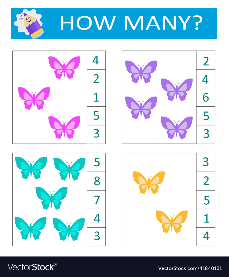 Math game learning numbers zero to ten Royalty Free Vector