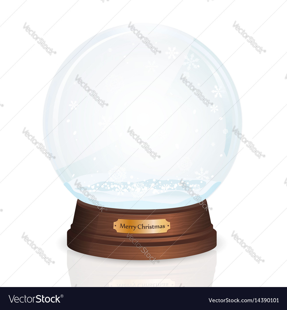 Snow globe Royalty Free Vector Image - VectorStock