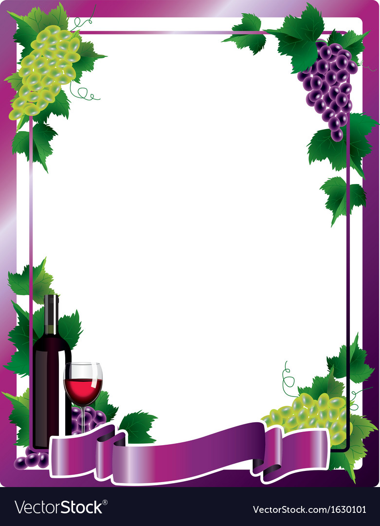 Wine frame Royalty Free Vector Image - VectorStock