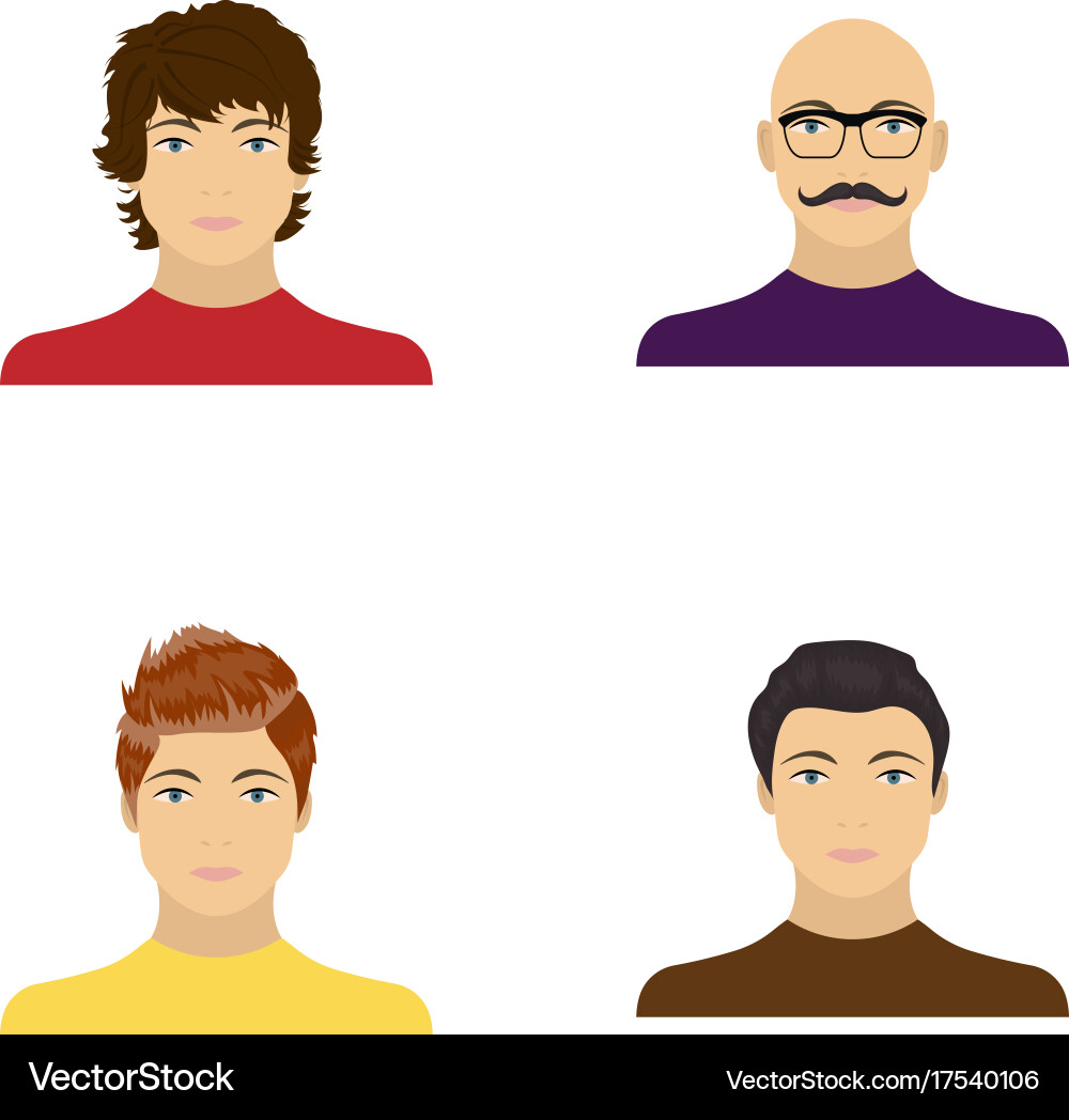 Appearance of the young guy face Royalty Free Vector Image