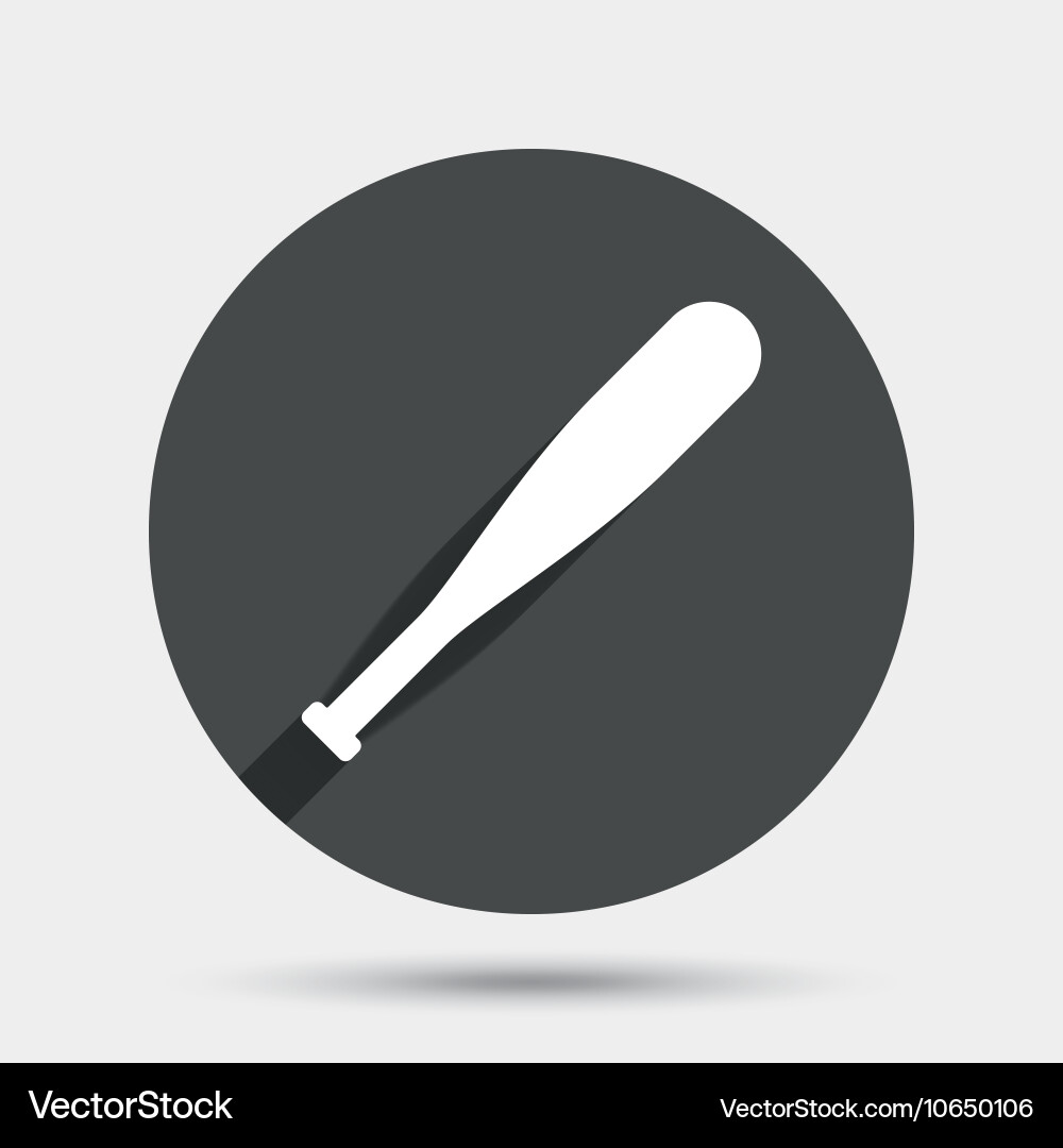 Baseball bat sign icon sport symbol Royalty Free Vector