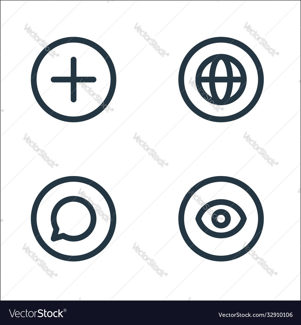 Basic ui line icons linear set quality line set Vector Image