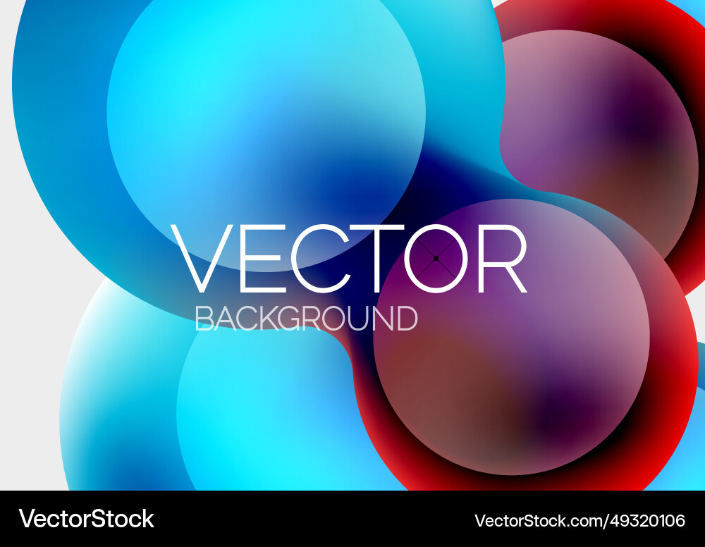 Beautiful flowing round shapes and circles Vector Image