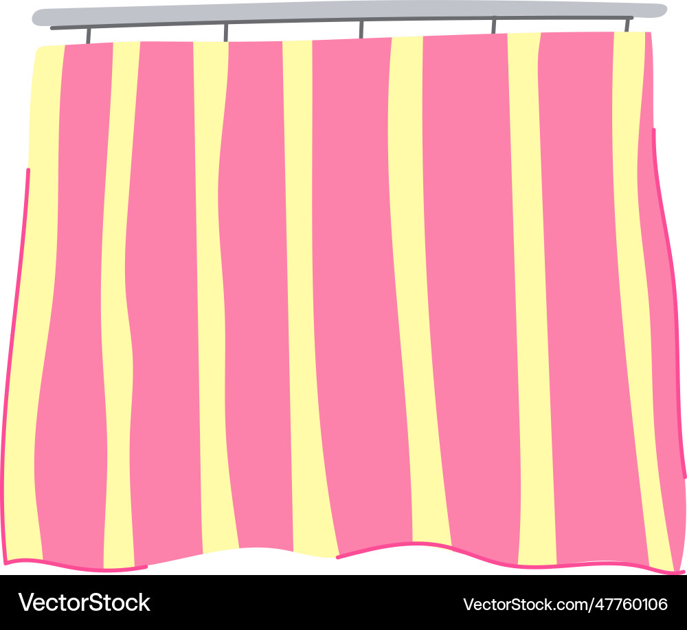 Clear shower curtain cartoon Royalty Free Vector Image