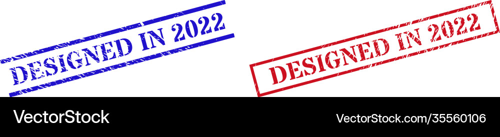 Designed in 2022 textured rubber seal stamps Vector Image