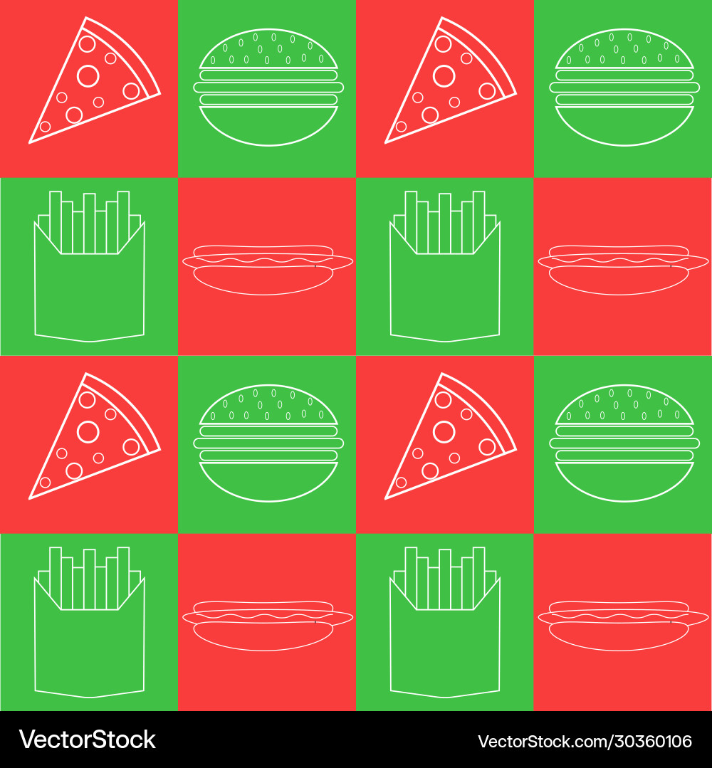 Fast food pattern design Royalty Free Vector Image