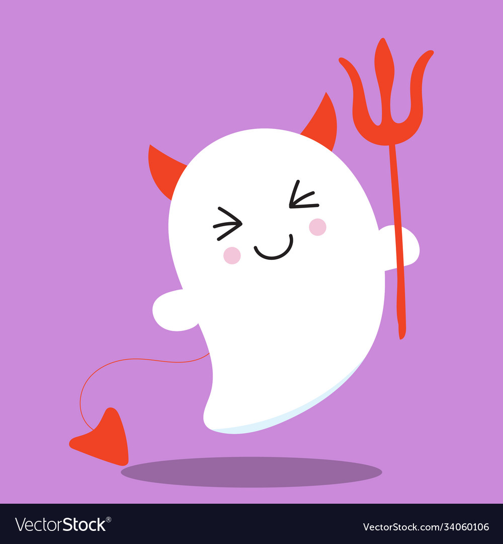 Halloween ghost devil 04 Royalty Free Vector Image