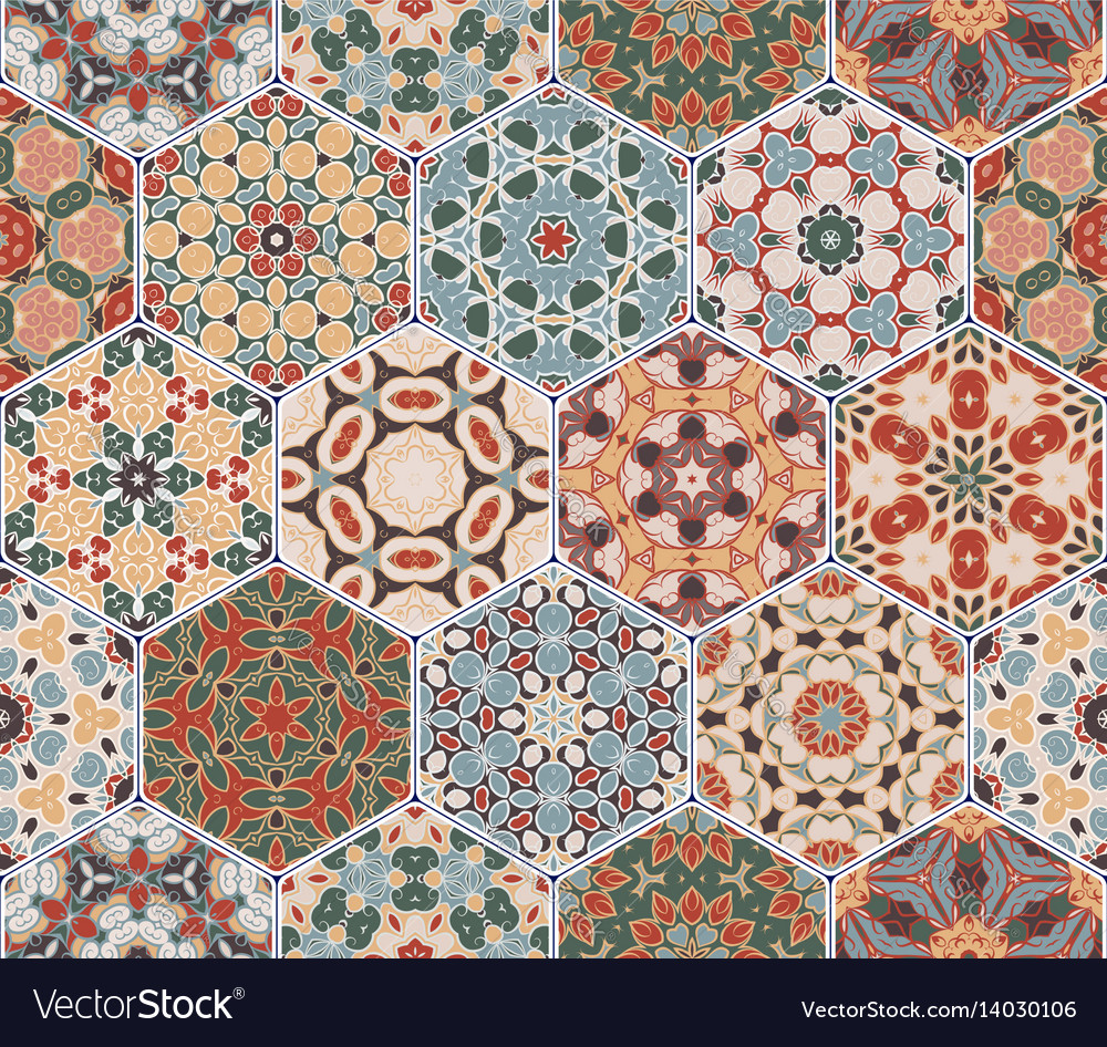 Hexagon set template Royalty Free Vector Image