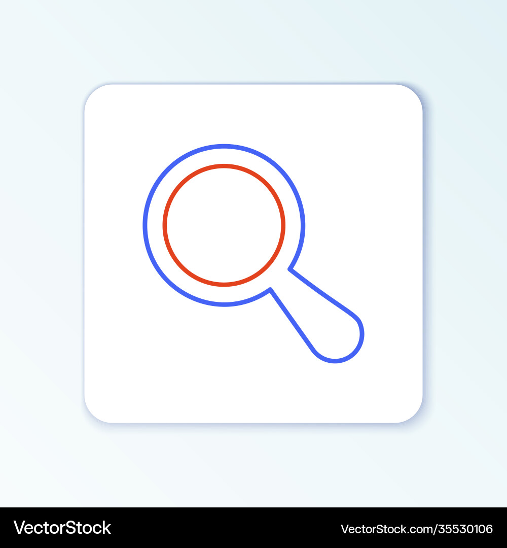 Line magnifying glass icon isolated on white Vector Image