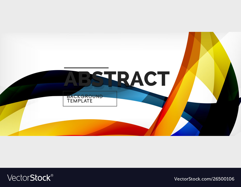 Linear wave web template Royalty Free Vector Image