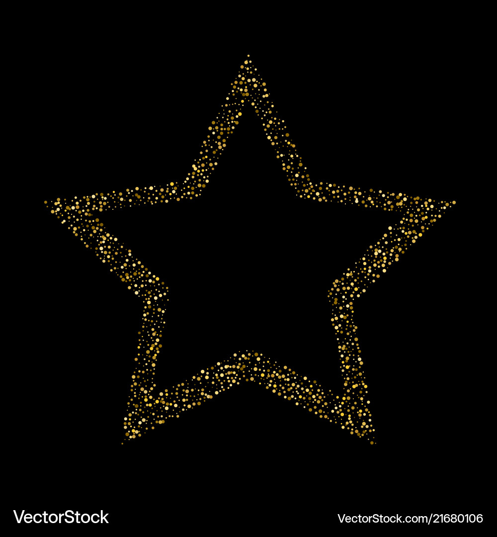 Luxury gold star element for advertising poster Vector Image