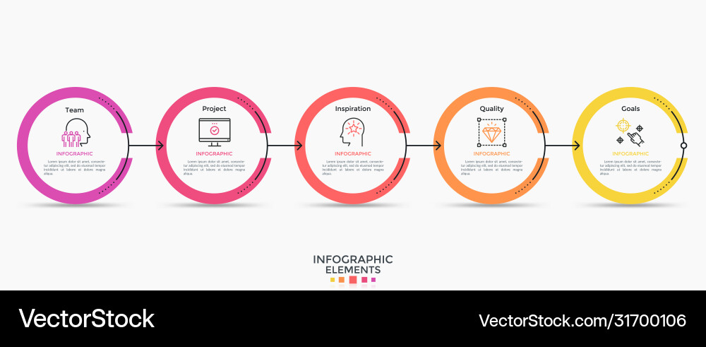 Minimalistic infographic template Royalty Free Vector Image