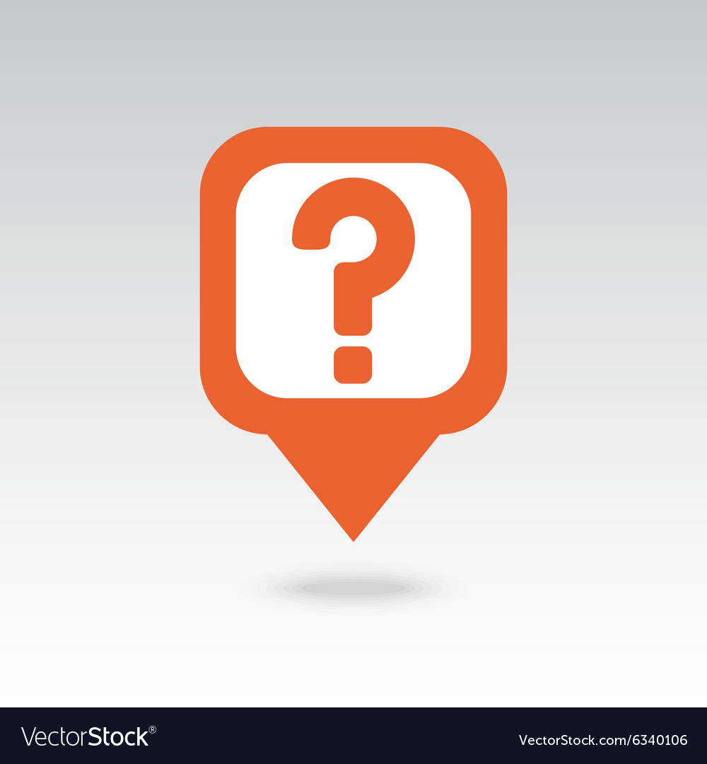 Question mark pin map icon pointer markers Vector Image