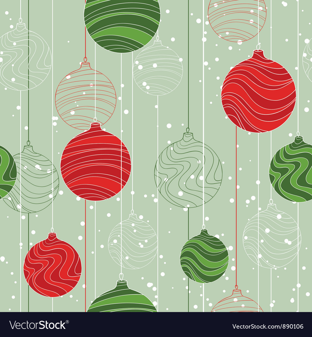 Retro elements for design christmas balls seamless