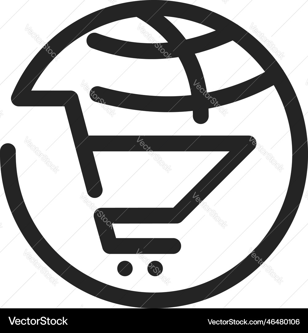 Shop logo template icon brand identity isolated Vector Image