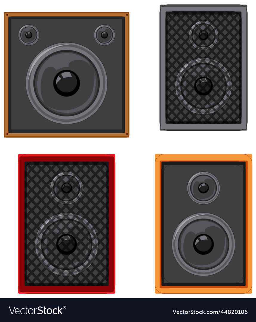 Speaker boxes isolated set Royalty Free Vector Image