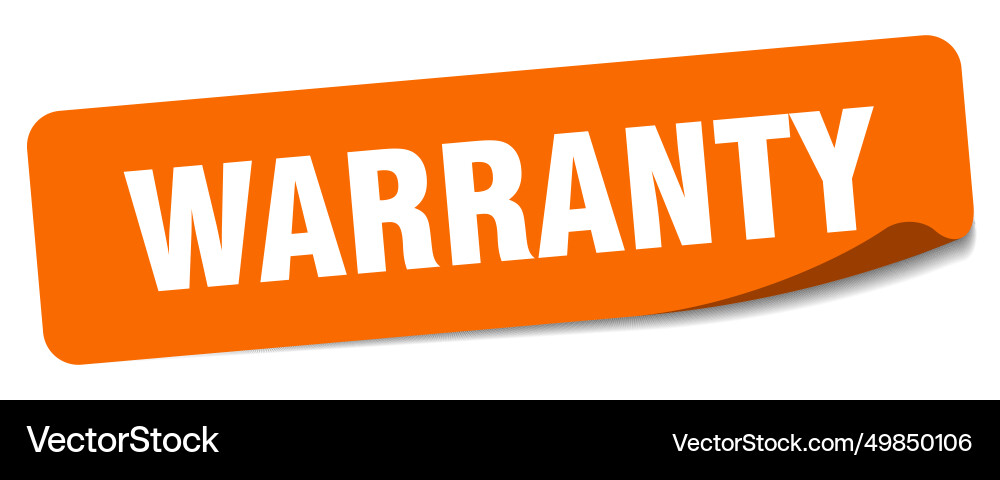 Warranty sticker warranty label Royalty Free Vector Image
