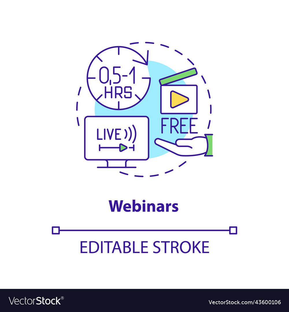 Webinars concept icon Royalty Free Vector Image