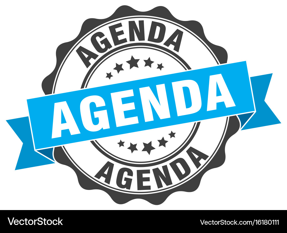 Agenda stamp sign seal Royalty Free Vector Image