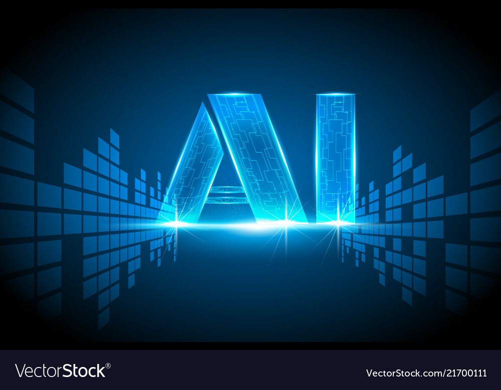 Ai digital artificial intelligence network Vector Image