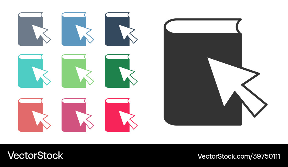 Black online book icon isolated on white Vector Image