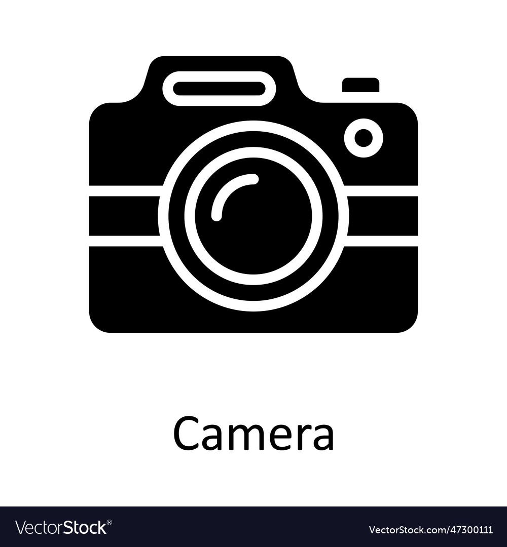 Camera solid icon design use Royalty Free Vector Image