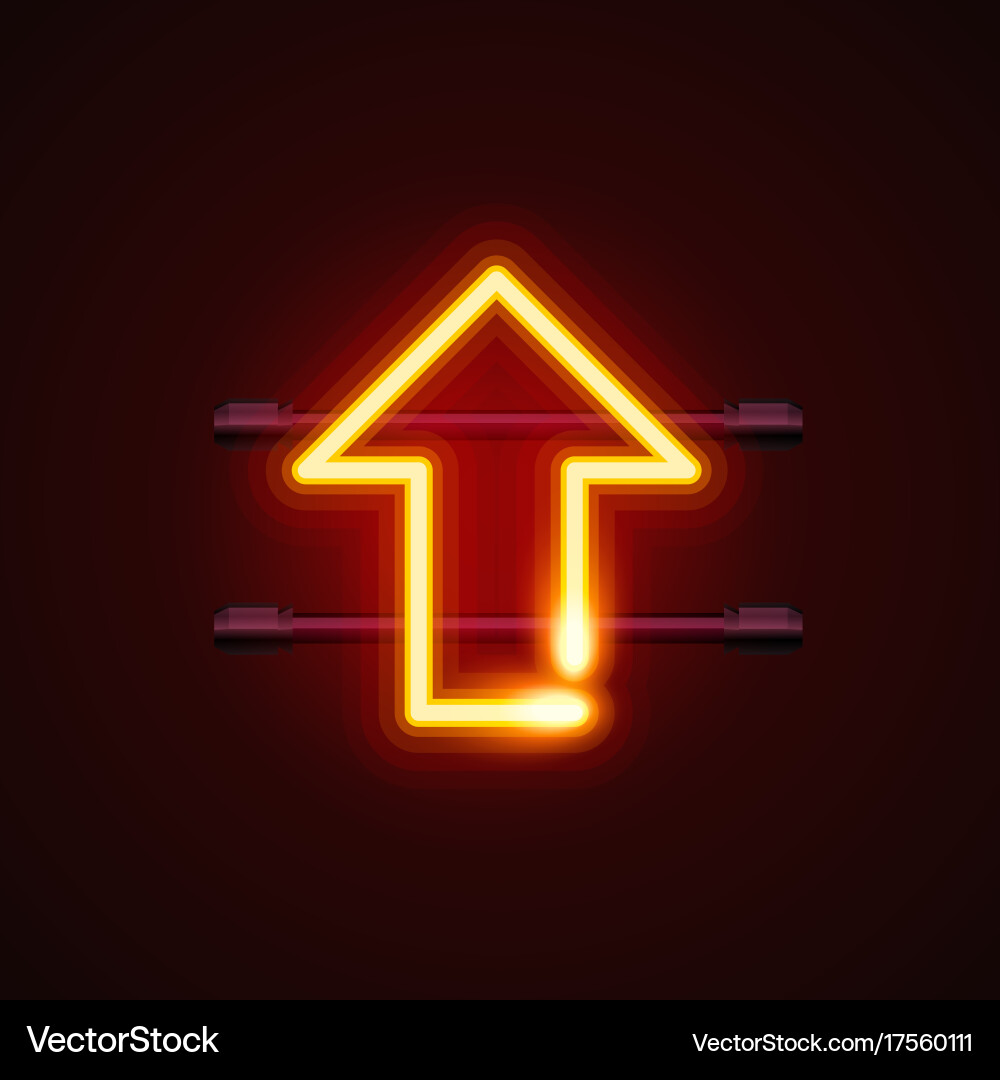 Heon sign arrow up signboard Royalty Free Vector Image