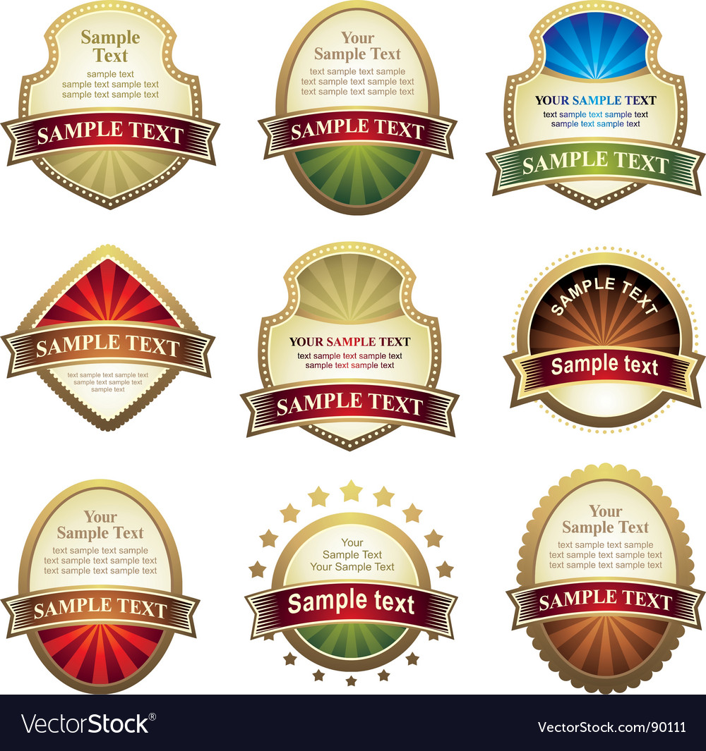 Labels Royalty Free Vector Image - VectorStock