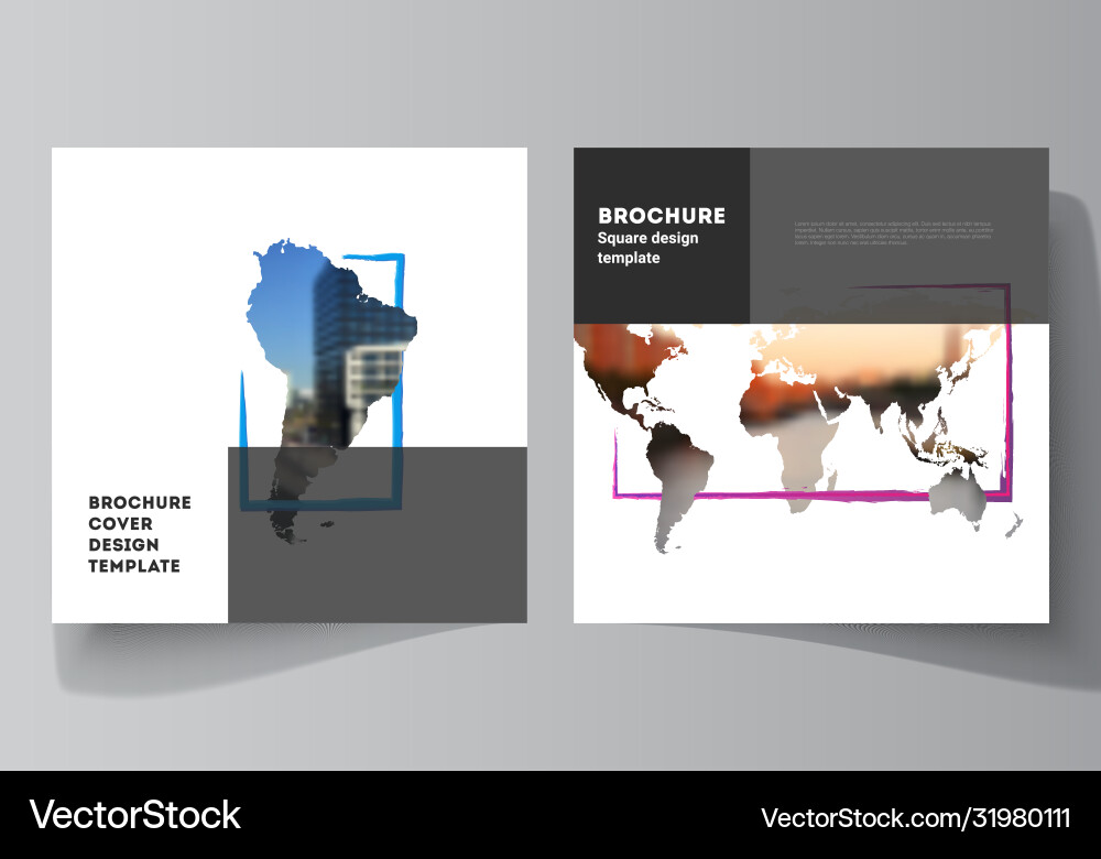 Layout two square format covers Royalty Free Vector Image