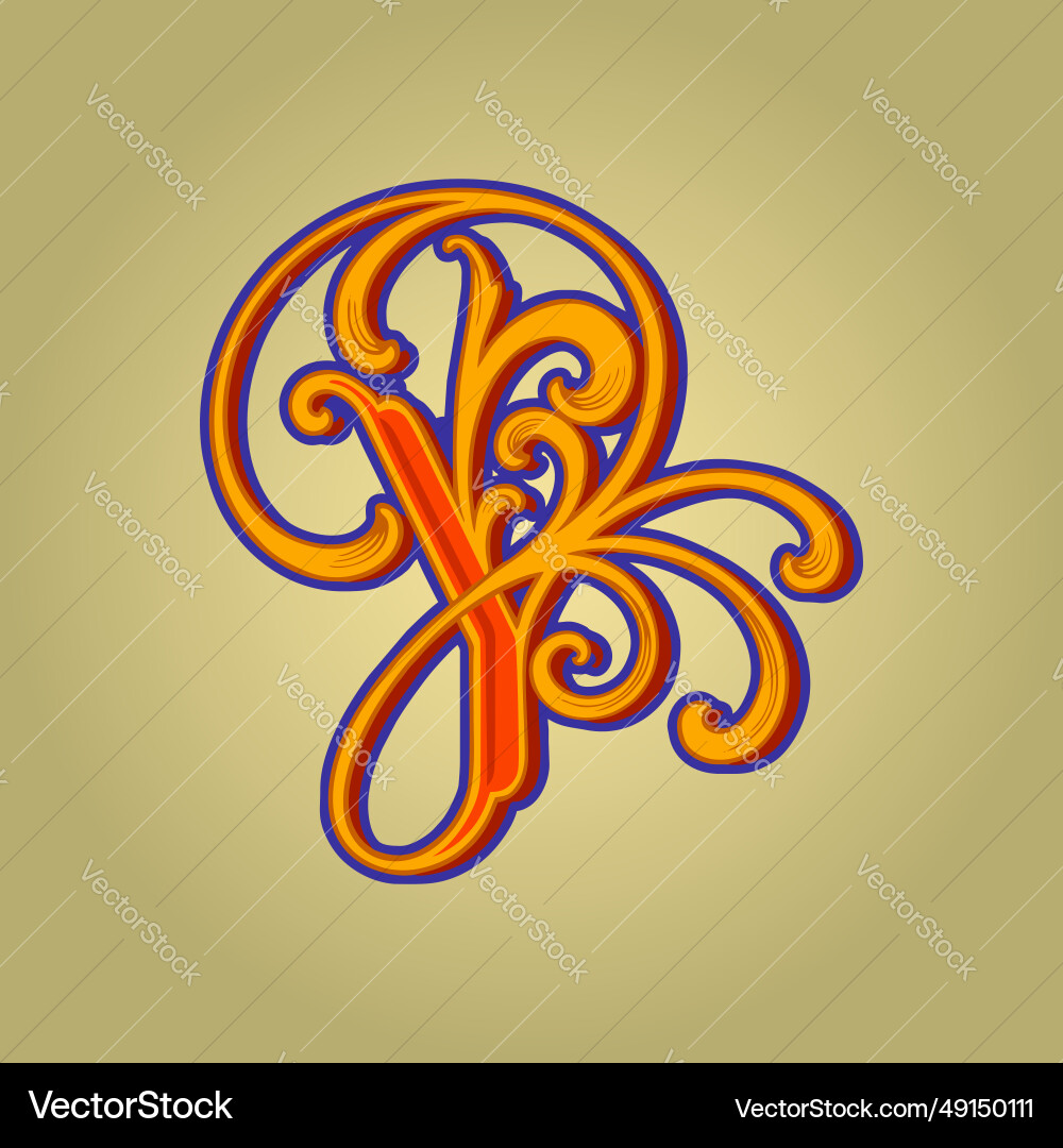 Luxury lettering y monogram logo classic style Vector Image