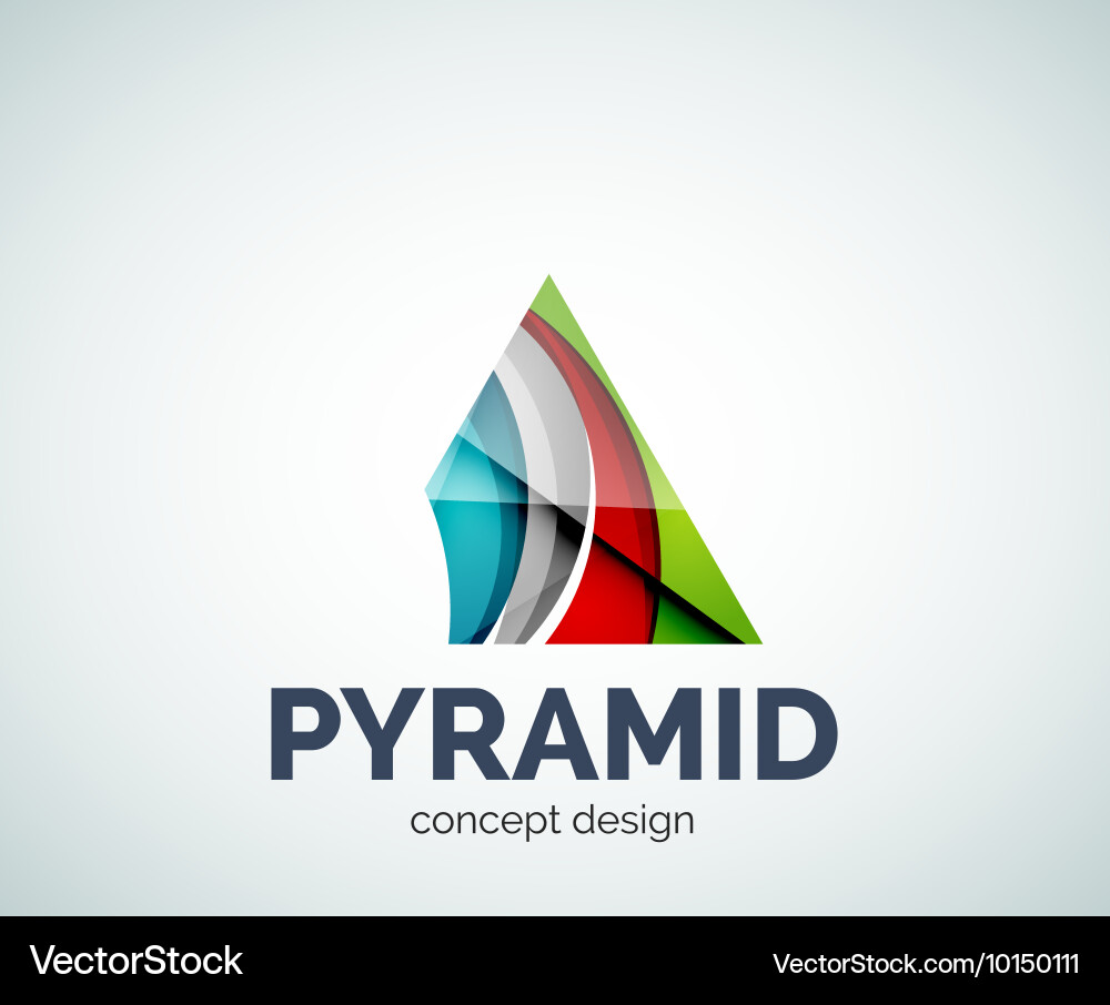 Pyramid logo business branding icon Royalty Free Vector