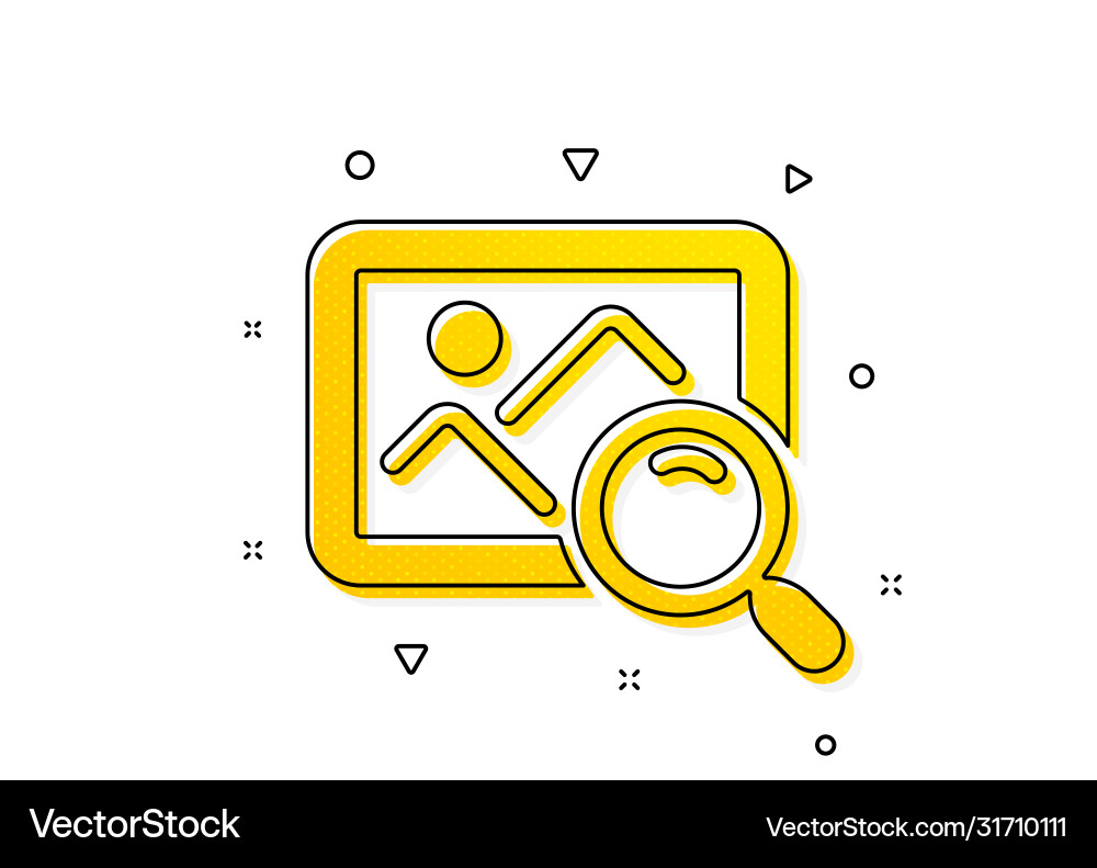 Search photo icon find image sign Royalty Free Vector Image