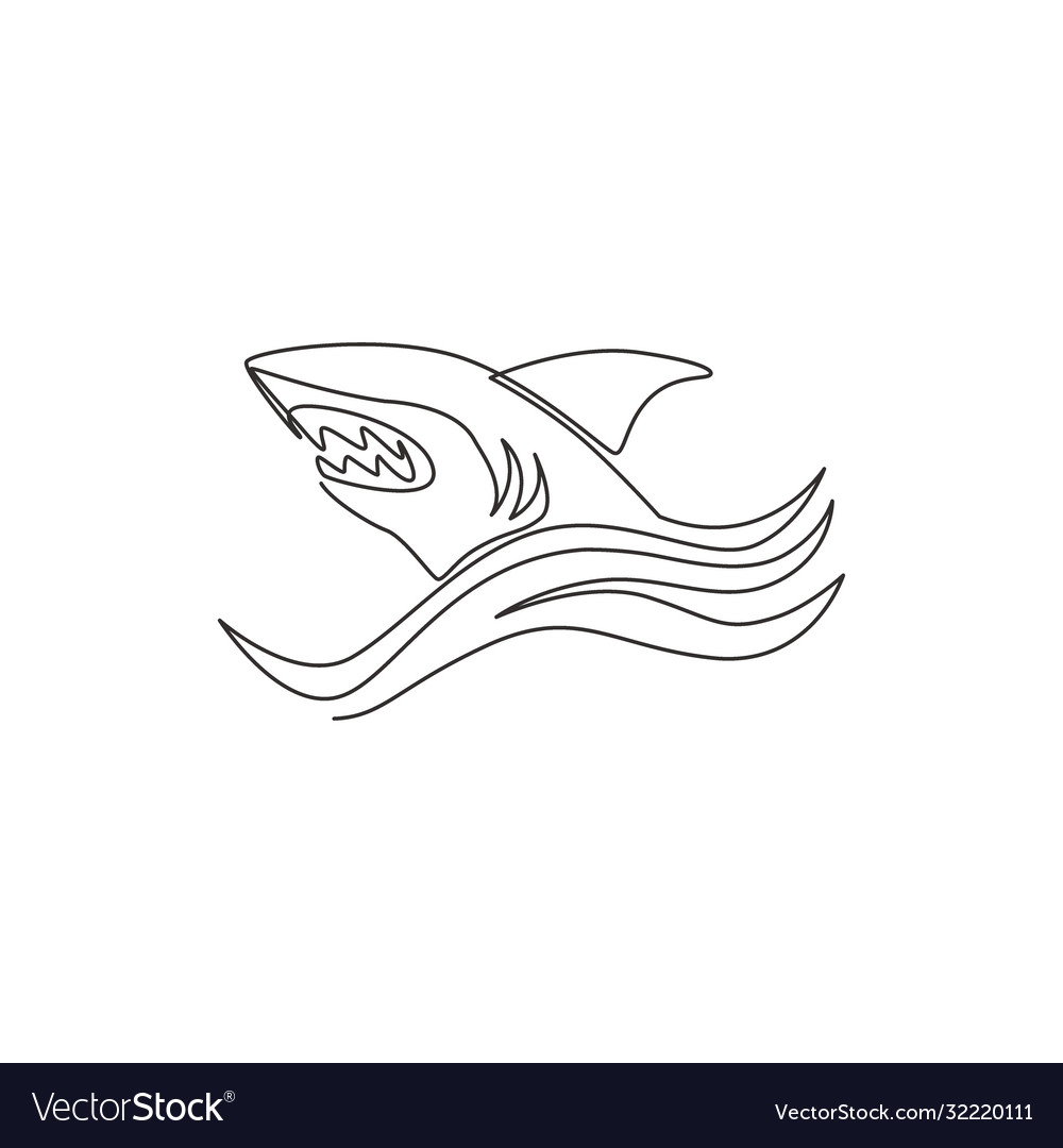 Single continuous line drawing aggressive Vector Image
